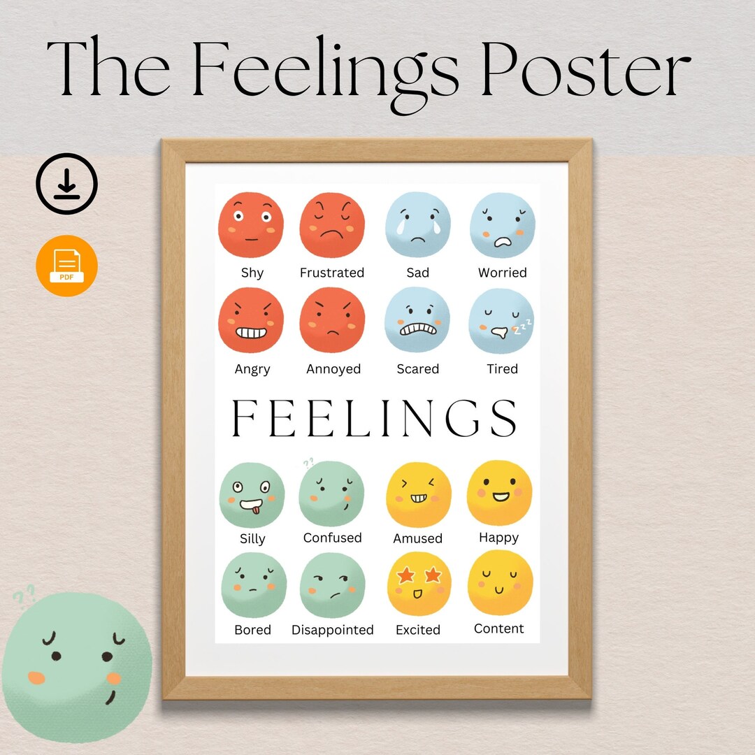 Feelings Poster I Mental Health I School Counselor I Calm Corner I ...