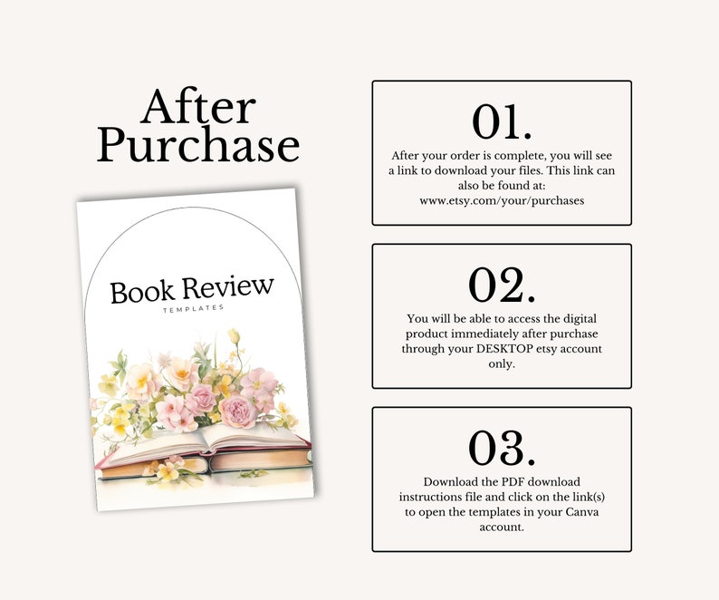 Book Review Canva Template | Book Journal | Perfect for Bookstagram and ...