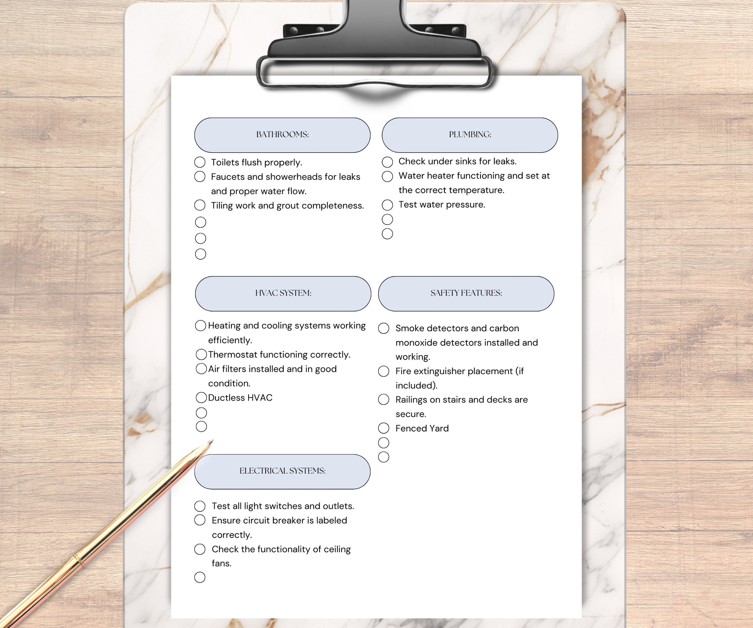 New Home Walkthrough Checklist, Final Walkthrough Guide, Canva Template ...