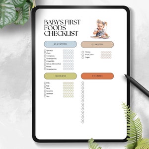 Baby's First Foods Checklist Printable | Common Allergies, Baby Food ...