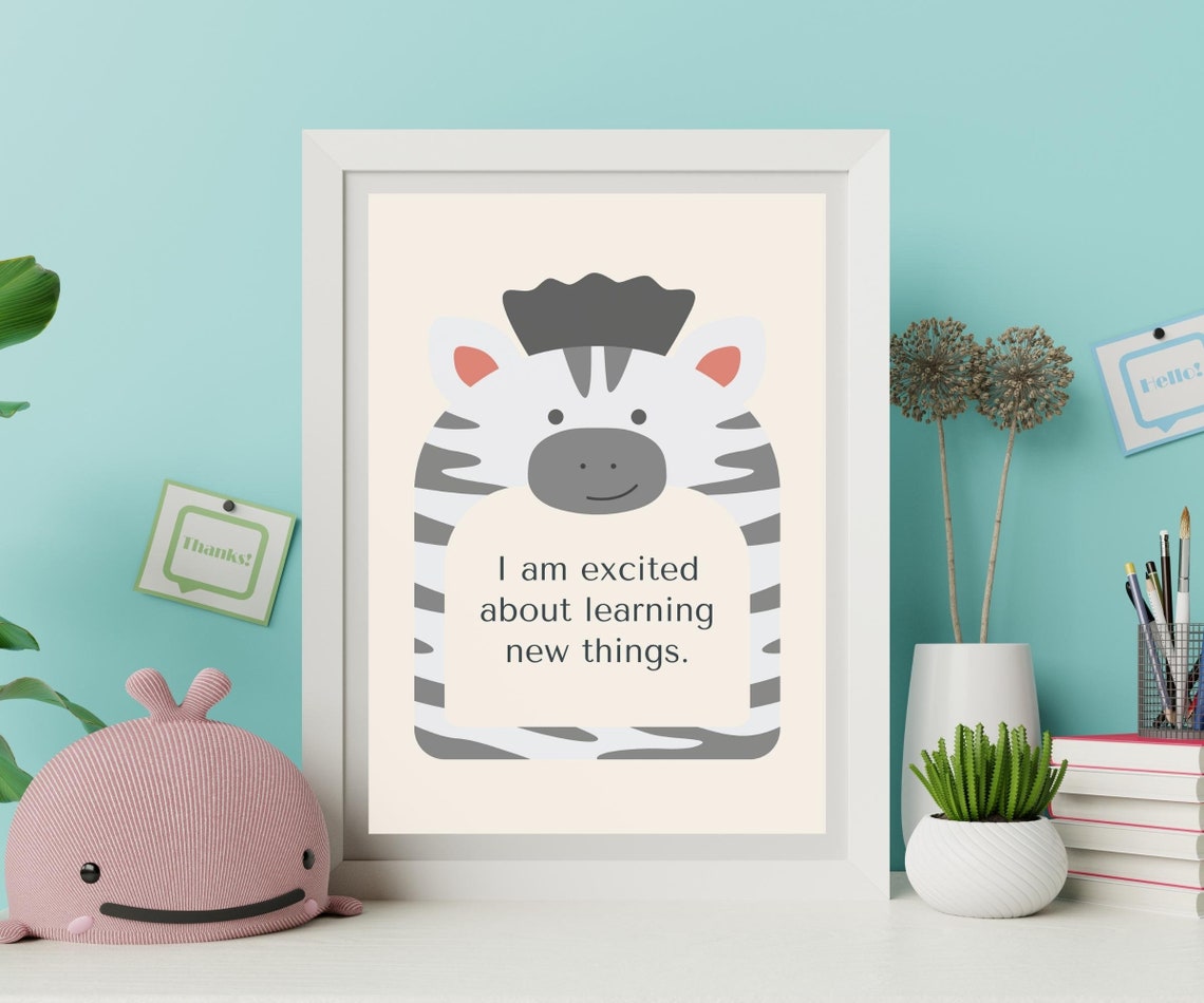 Printable Affirmation Cards for Kids, School Age, Kindergarten ...