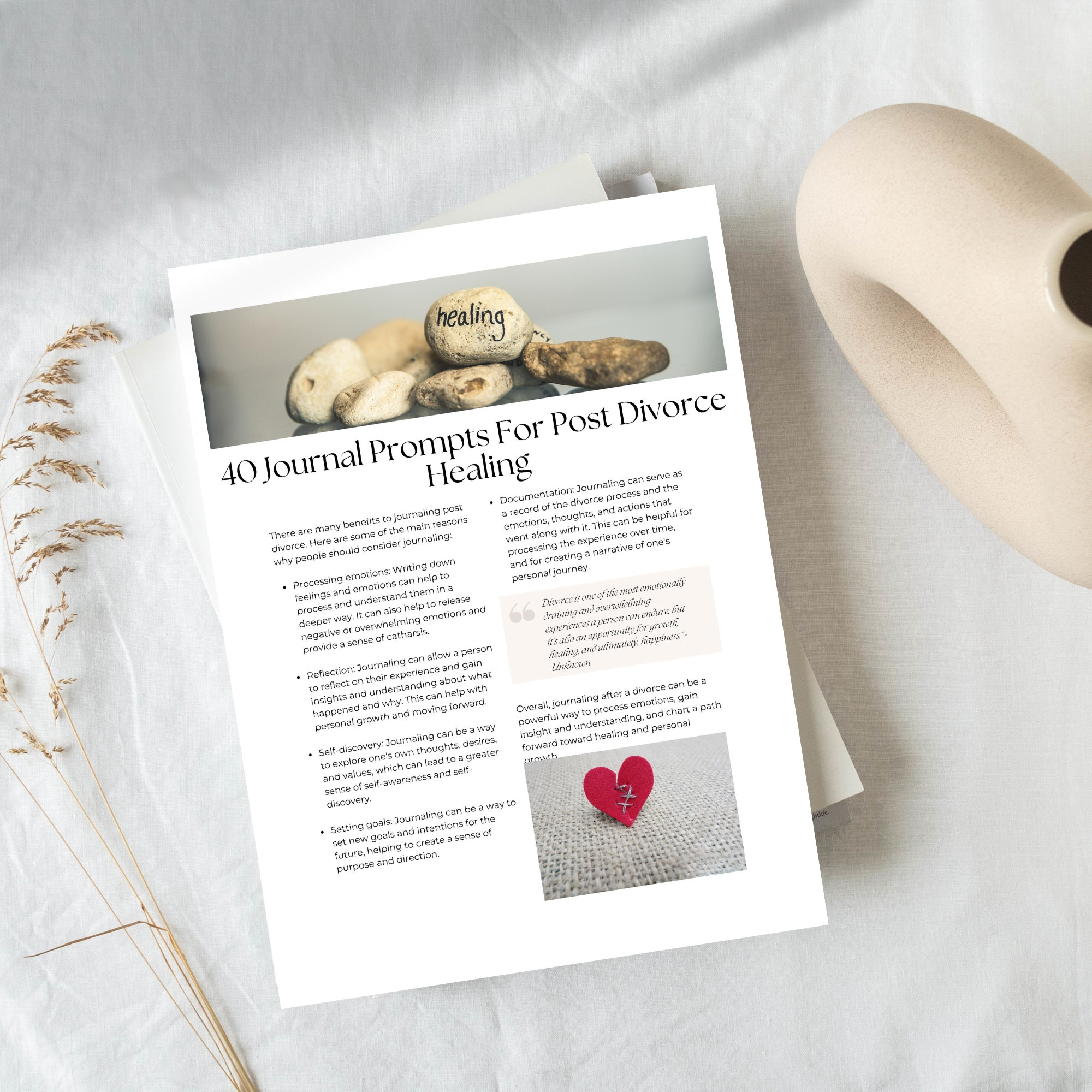 Divorce Healing, Self-reflection, Breakups Journal Prompts, Thought ...