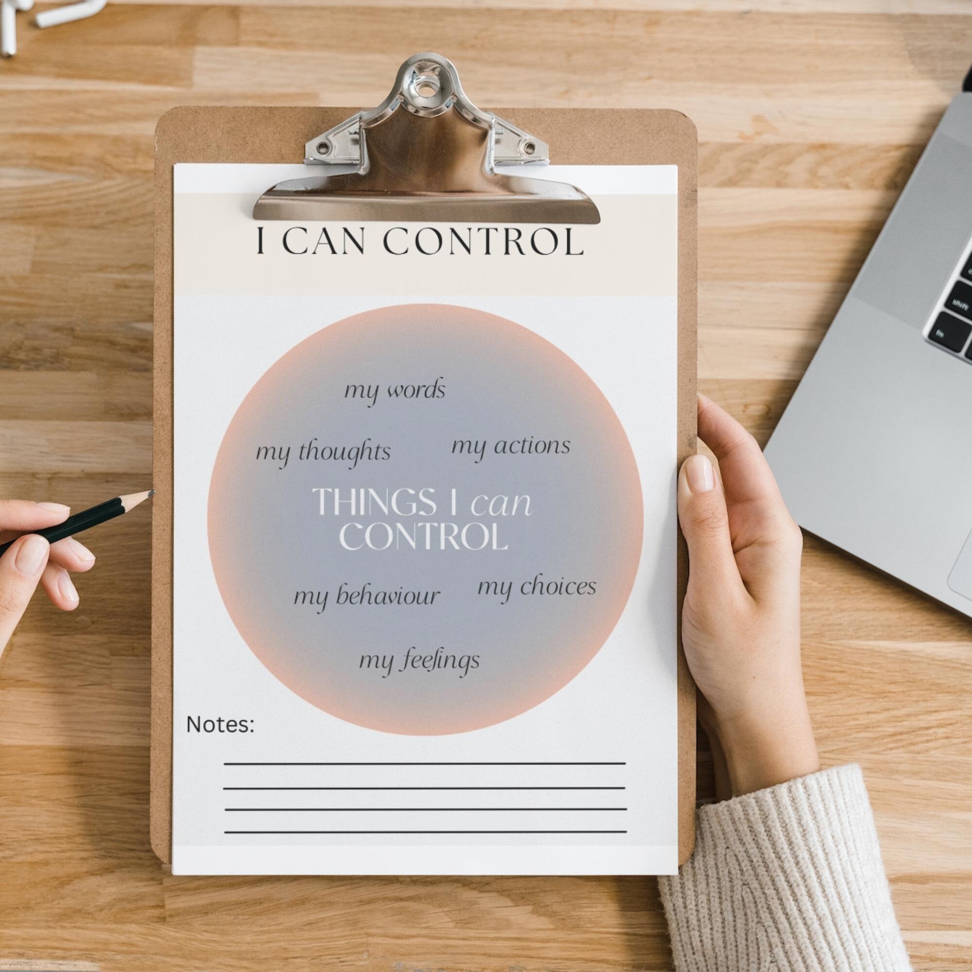 Boundary Setting Handouts, Control and Acceptance, Circle of Control ...