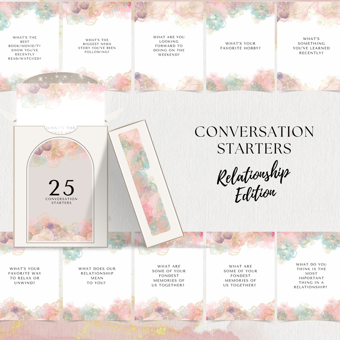 Printable Conversation Cards | Relationships I Get to Know You ...