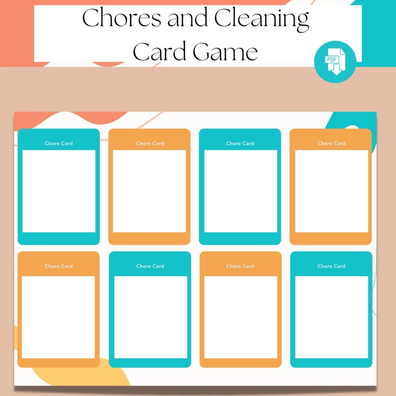 Chore Routine Card Game I Mix and Match I Visual Chore Cards I ...