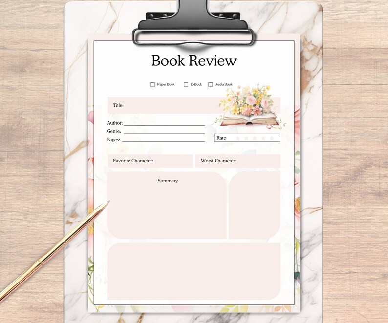 Book Review Canva Template | Book Journal | Perfect for Bookstagram and ...