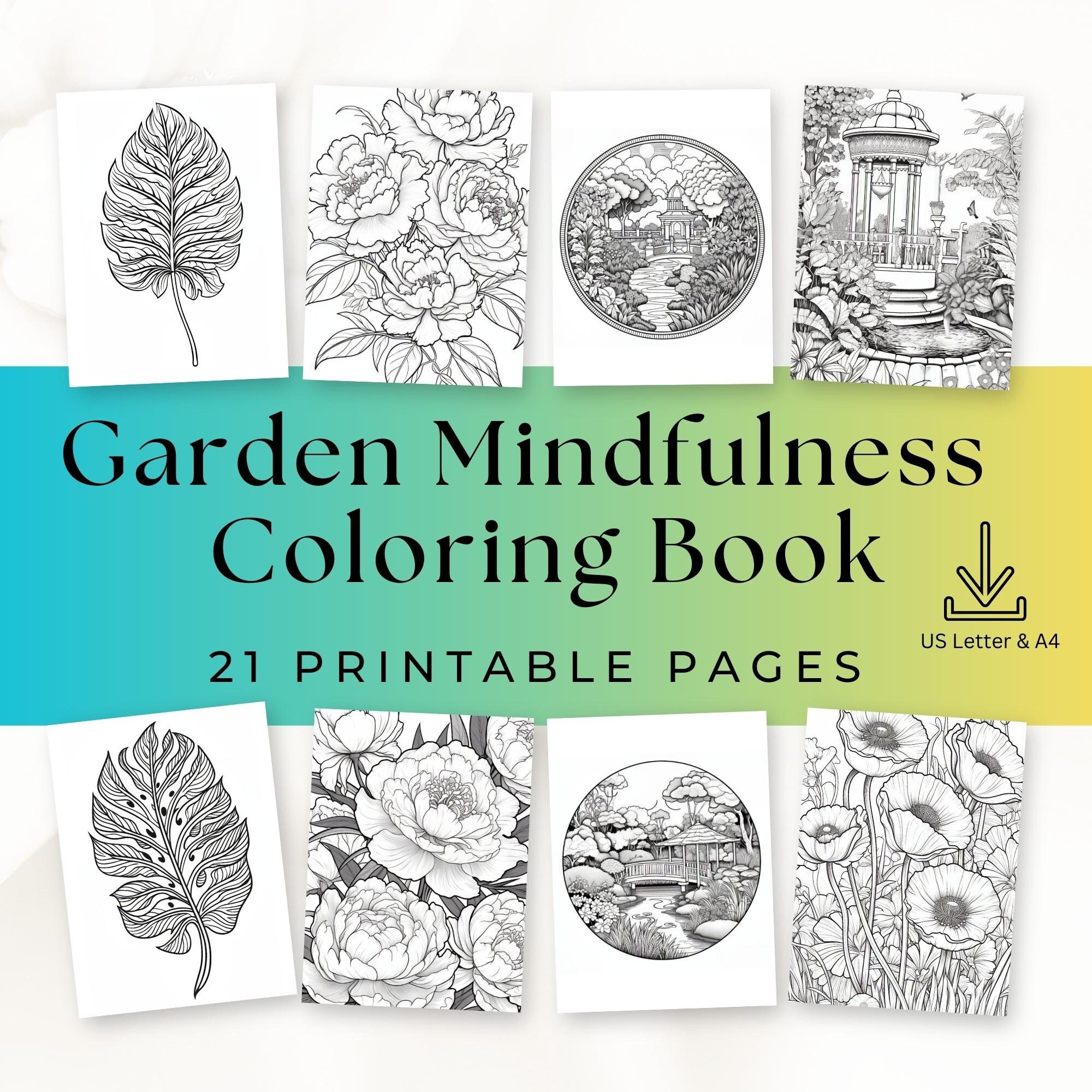 Adult Coloring Pages, Gardens Themed Coloring Printable, Coloring ...