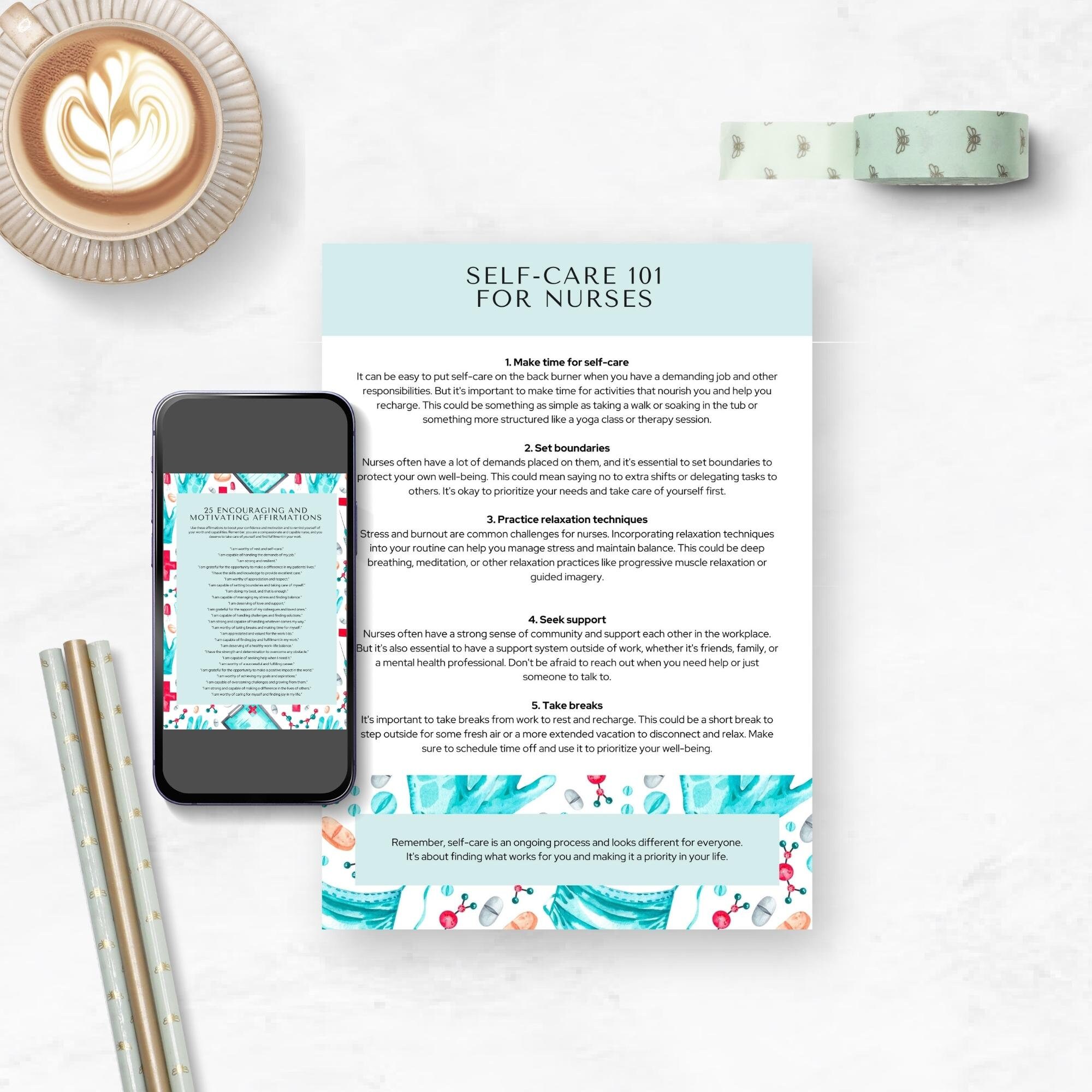 Nurses Journal, Printable Journal Nursing, Nursing Student Resource ...