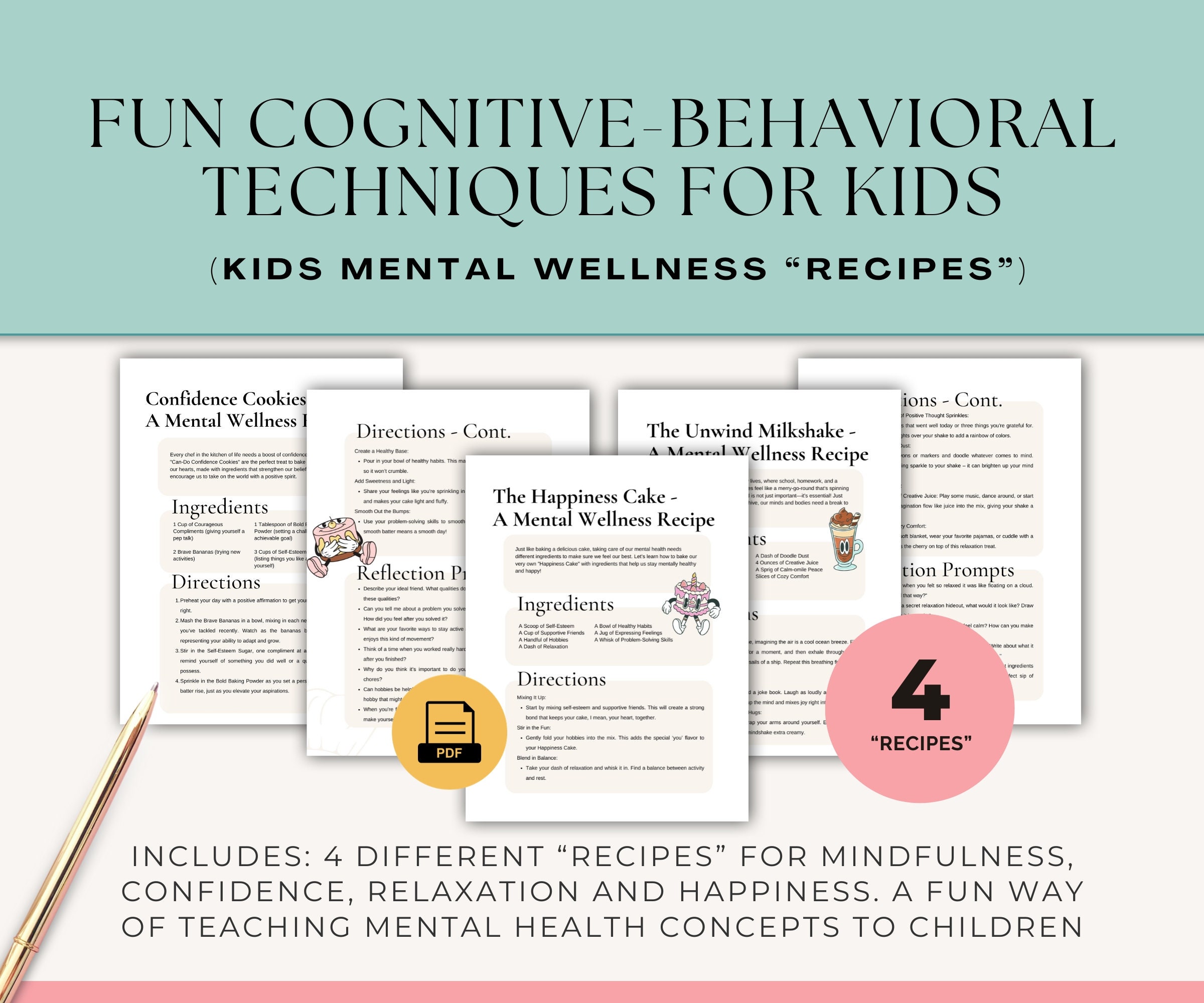 Social Emotional Learning Worksheets, SEL PDF, Therapy Handouts for ...