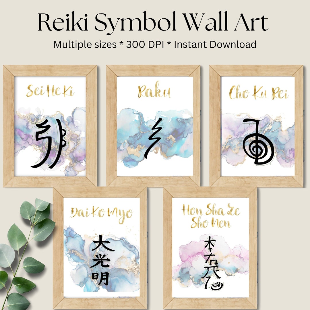 REIKI Wall Art for Reiki Healing, Reiki Wall Hanging for Spa Studio ...