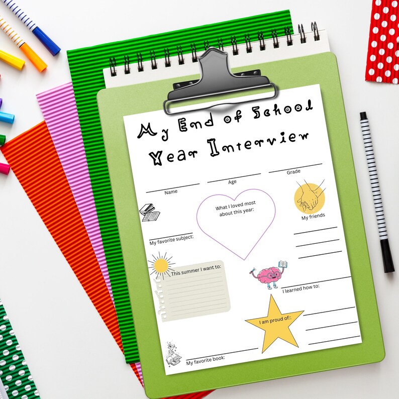 My End of School Kids Interview, Summer, Questions, Teacher, Last Day ...