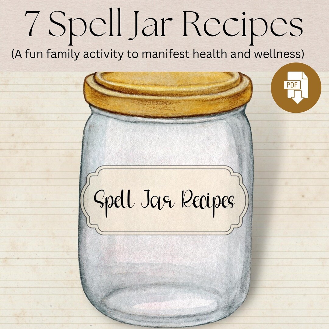 Witch Supplies I 7 Printable DIY Spell Jar Recipes | Prosperity | Self ...
