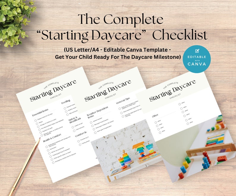 Daycare Supply Checklist for Parents, Items Needed for Daycare Template ...