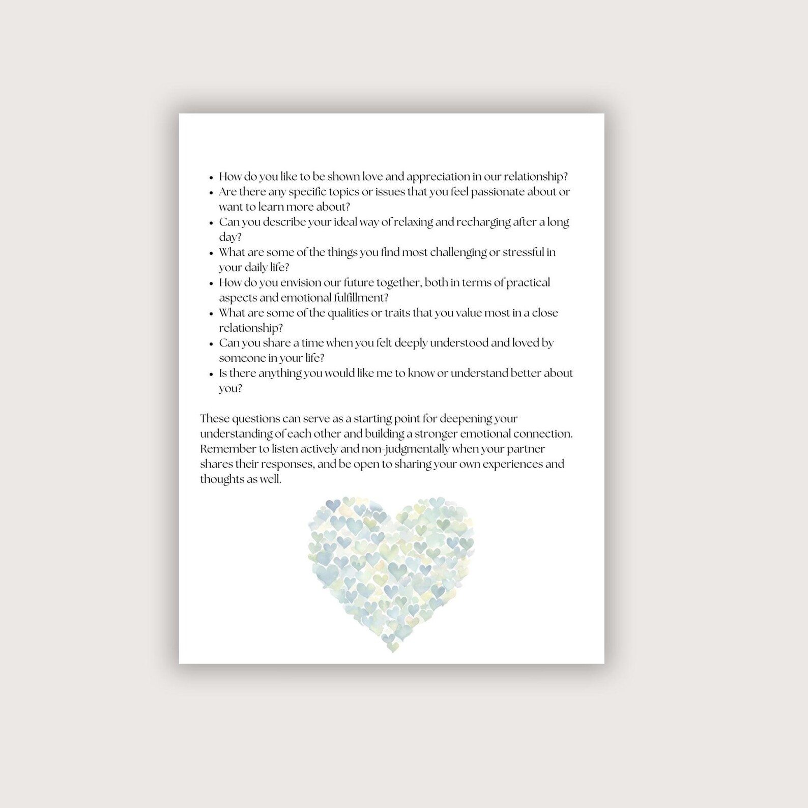 Gottman Love Maps Bundle, Relationship Questions and Affirmations ...