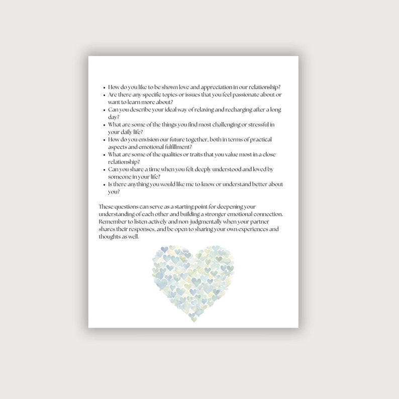Gottman Love Maps Bundle, Relationship Questions and Affirmations ...
