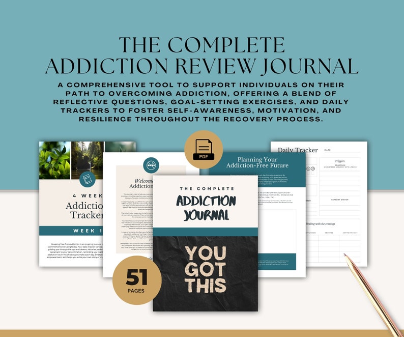 Sobriety Journal Addiction Recovery Journal Prompts Mental Health ...