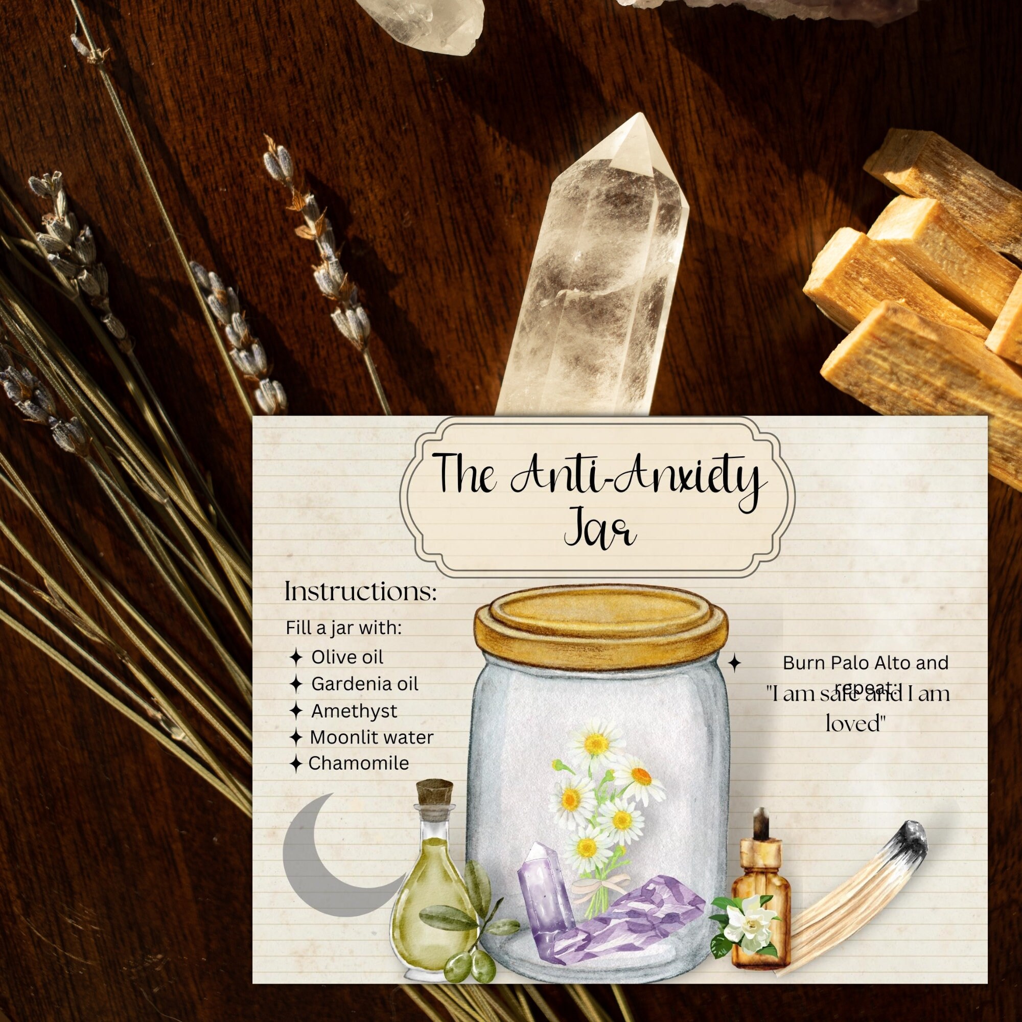 Witch Supplies I 7 Printable DIY Spell Jar Recipes Prosperity Self Love ...