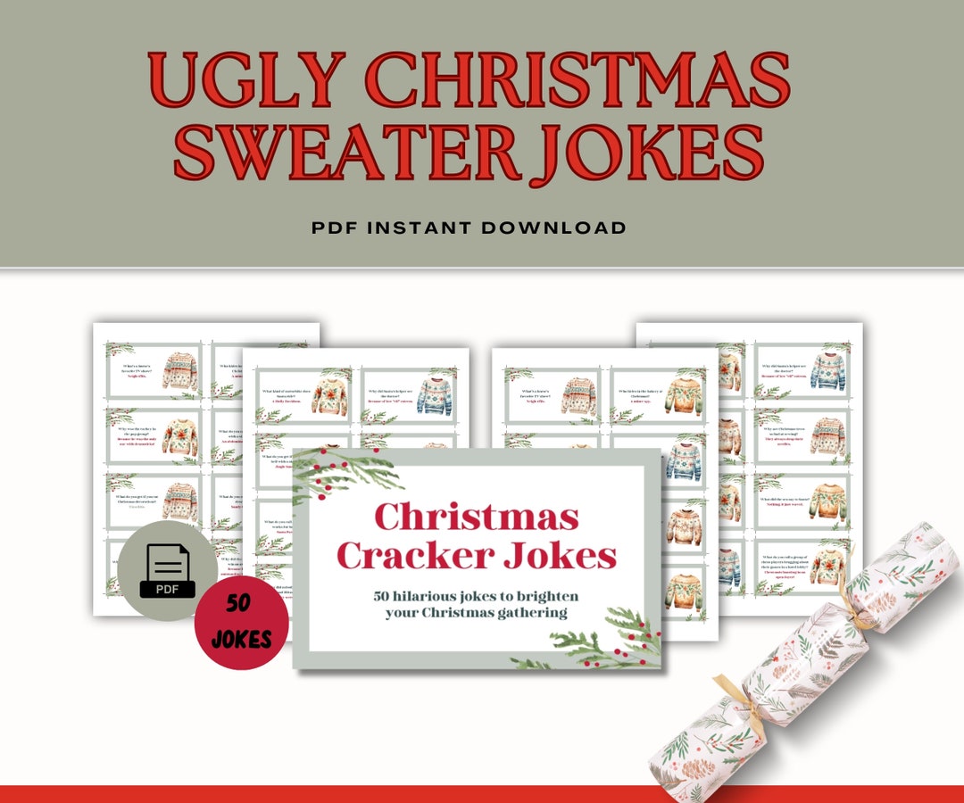 Christmas Jokes Cracker Jokes Christmas Cracker Fillers Christmas ...