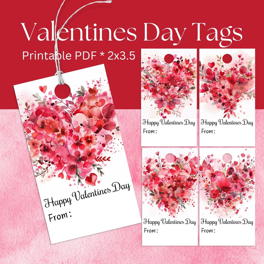 Valentine's Day Tag, Sweet Treat, Valentine Gift Label, Kids School ...