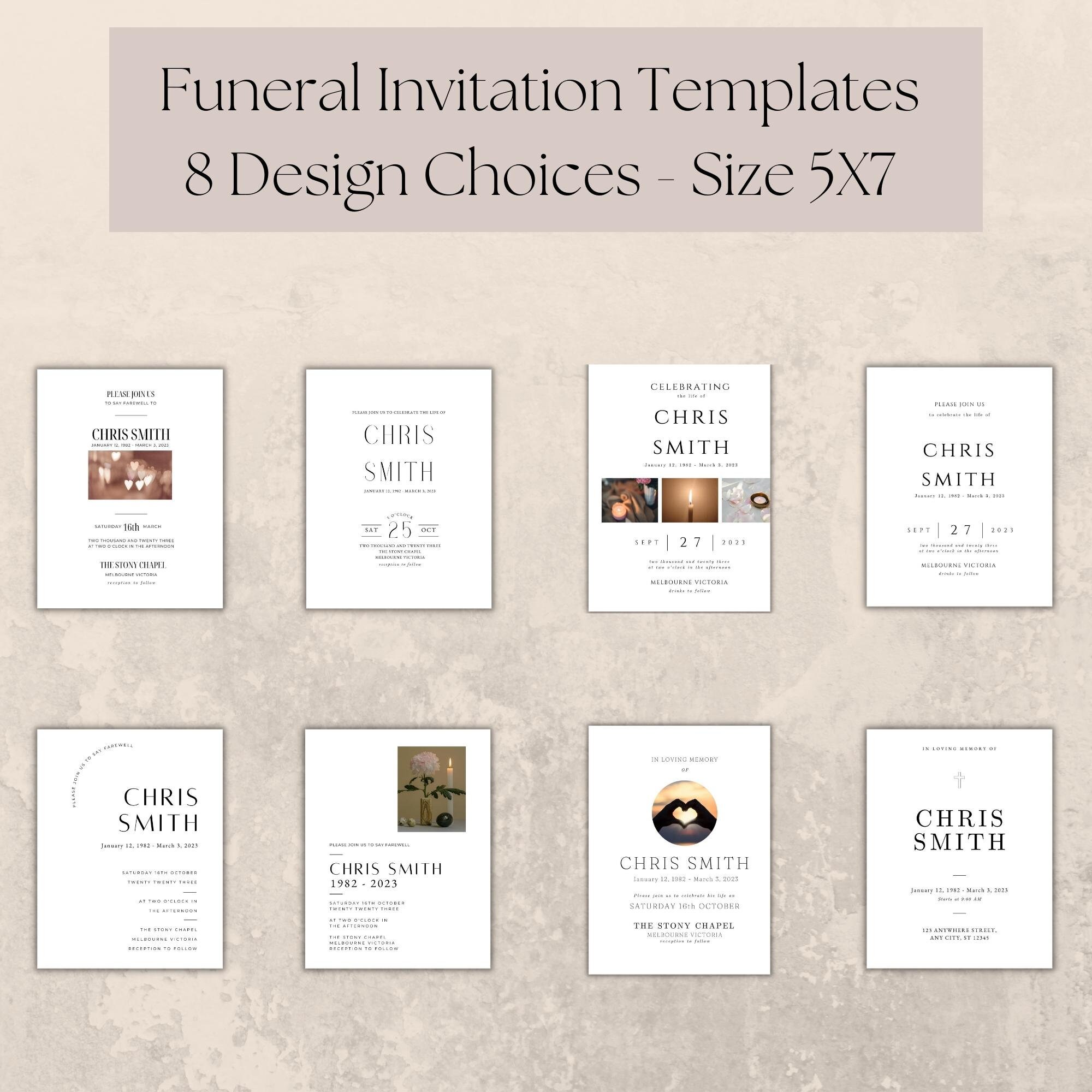 Editable Modern Funeral Bundle and Grief Relief Journal, Funeral Program Bundle, Celebration of ...