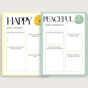 Mindfulness Worksheets for Kids, Self-regulation, Emotional Awareness ...