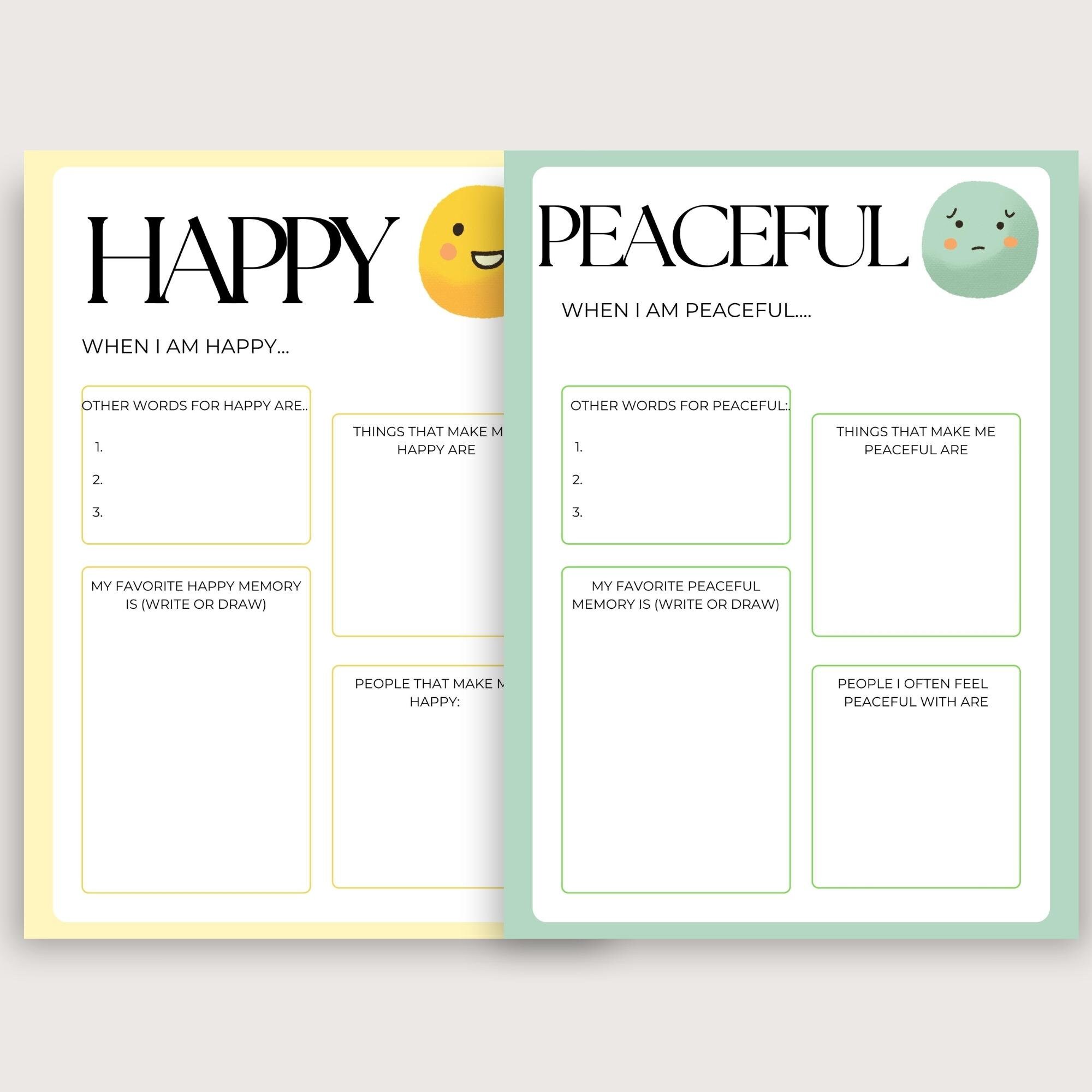 Mindfulness Worksheets for Kids, Self-regulation, Emotional Awareness ...