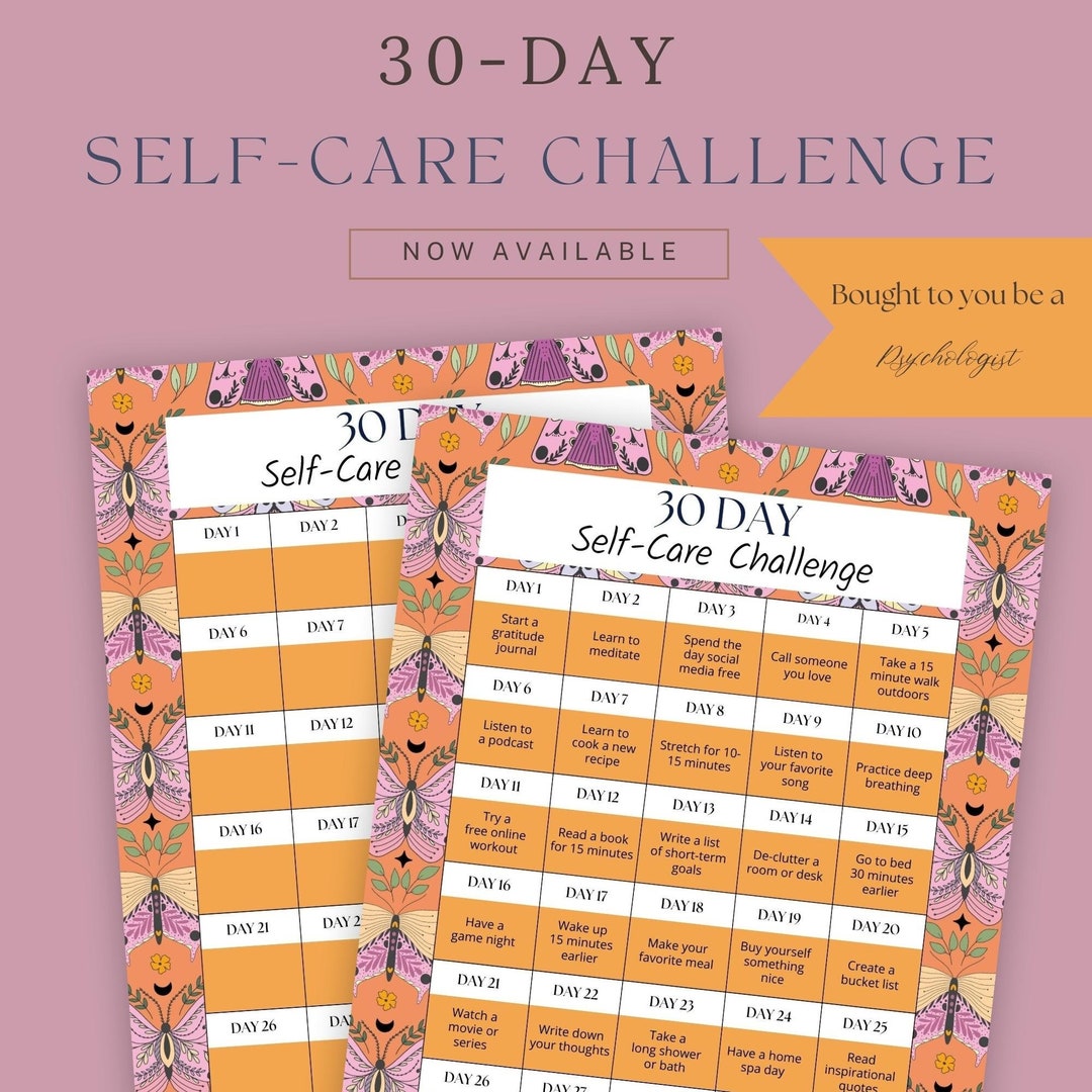 30 Days of Self-care Printable I Self-care I Self-development I ...
