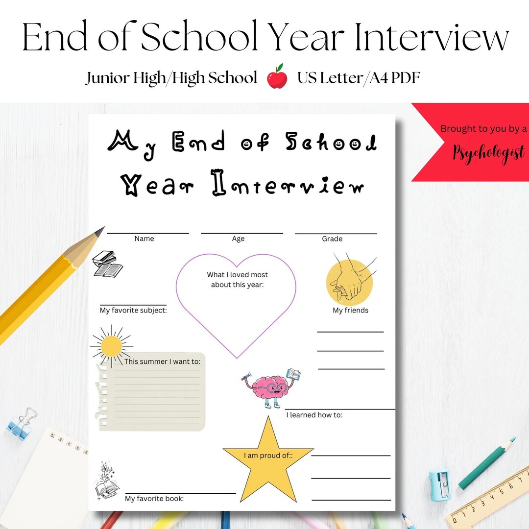 My End of School Kids Interview, Summer, Questions, Teacher, Last Day ...