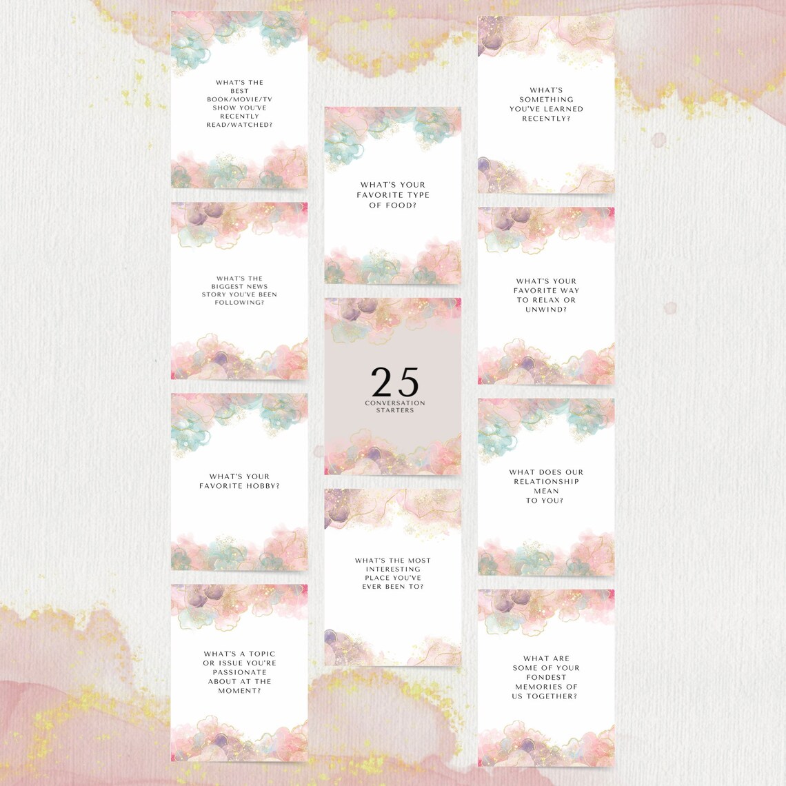 Printable Conversation Cards | Relationships I Get to Know You ...