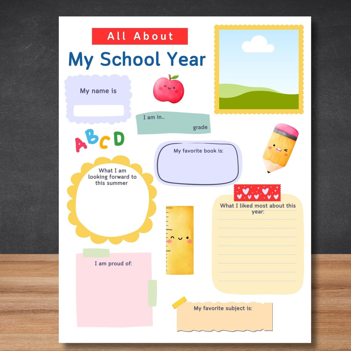 Editable Kindergarten Interview, Summer, Questions, Teacher, Last Day ...