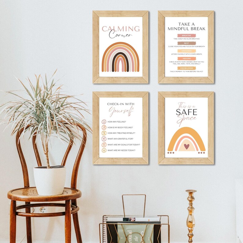 20 Calming Corner Therapy Office Decor Bundle I Classroom I Boho ...