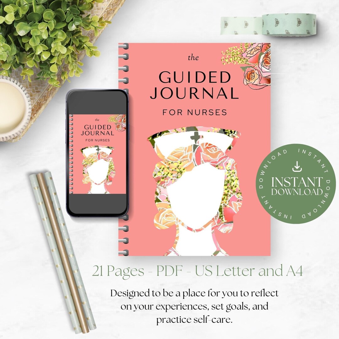Guided Journal for Nurses, Printable Journal Nursing, Nursing Student ...