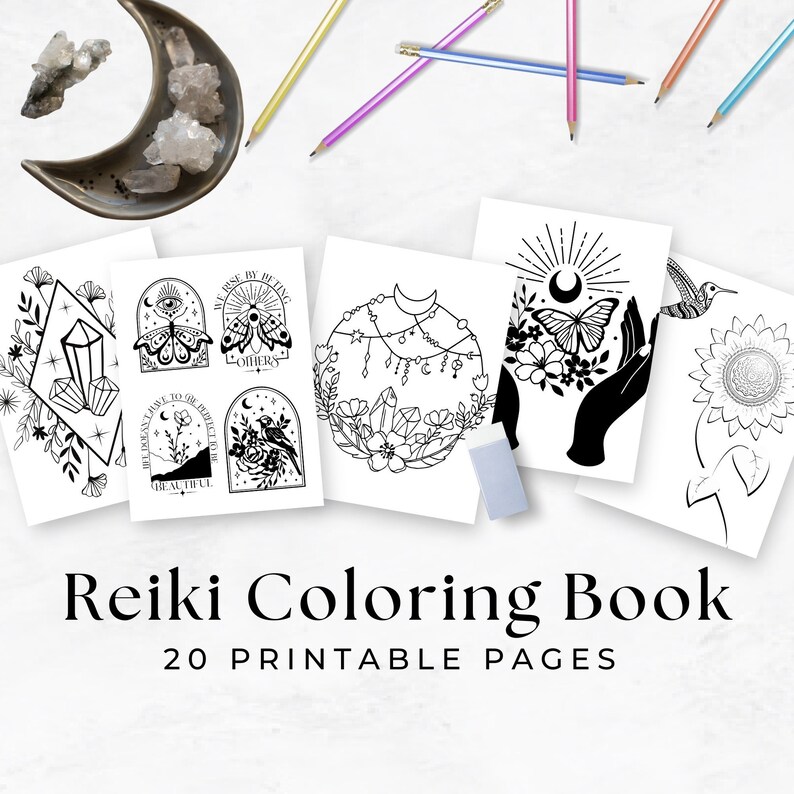 Reiki Coloring Pages With Mandala Designs, B&W Coloring Pages for ...