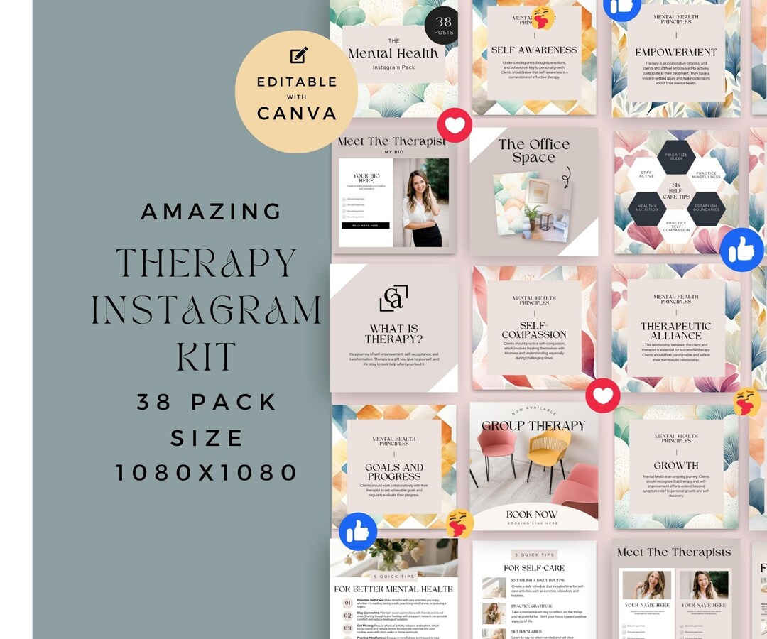 Mental Health Instagram Pack, Mental Health Instagram Post, Mental ...