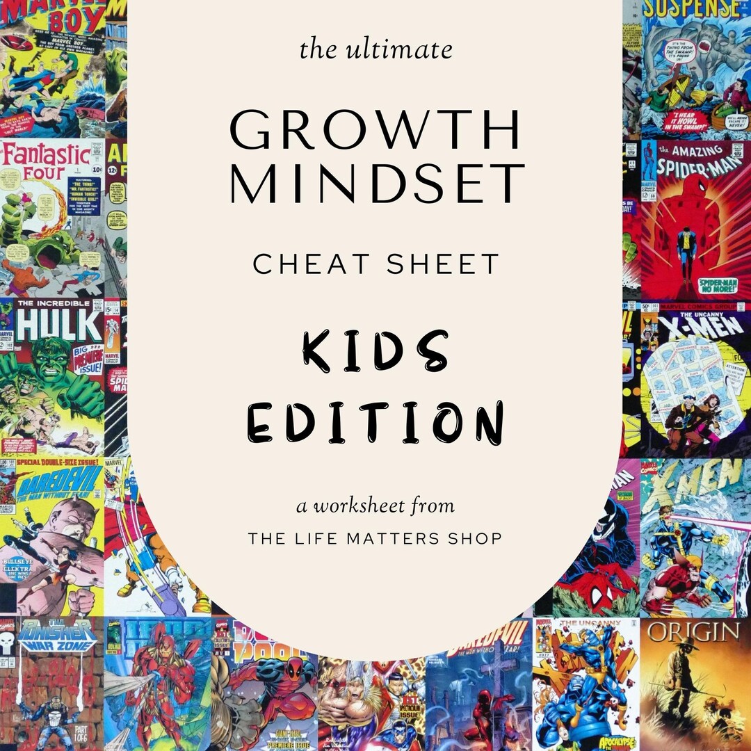 Growth Mindset for Kids, Coaching and Therapy Workbook, Kids Counseling ...