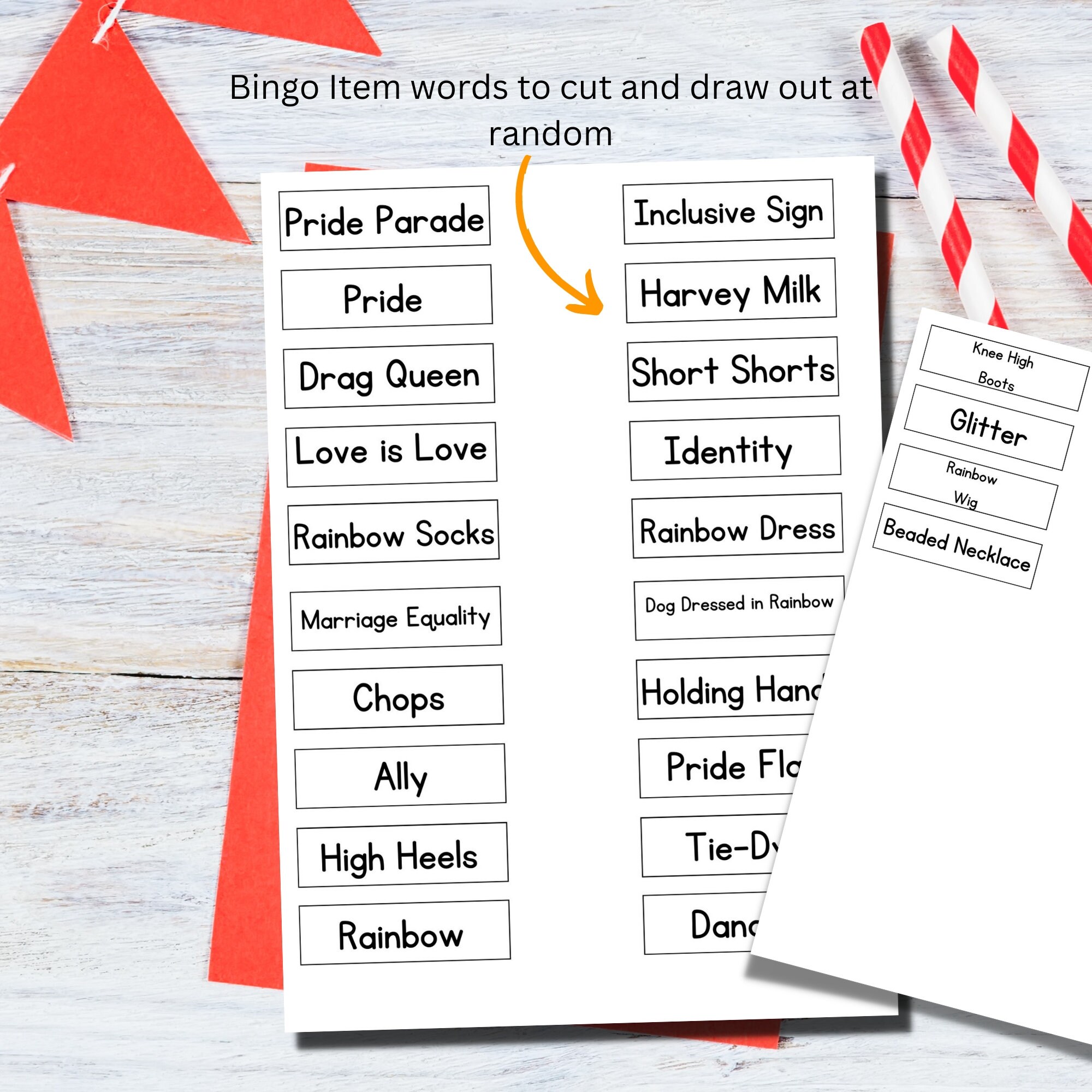 Printable Pride Party Bingo Cards 5X7 & 4x6 I Activities and - Etsy