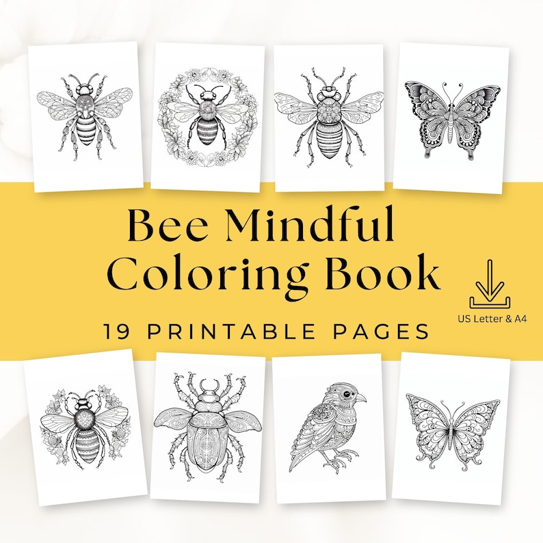 Adult Coloring Pages, Insect Themed Coloring Printable, Colouring ...