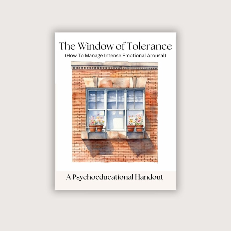 Window of Tolerance, Adult Worksheets, Trauma Therapy, Arousal States ...