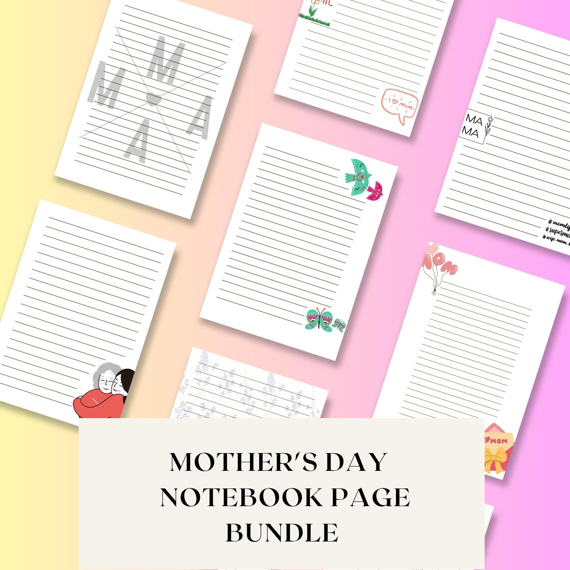 Mother's Day Lined Stationery – Printable Journal Pages (PDF) - Etsy