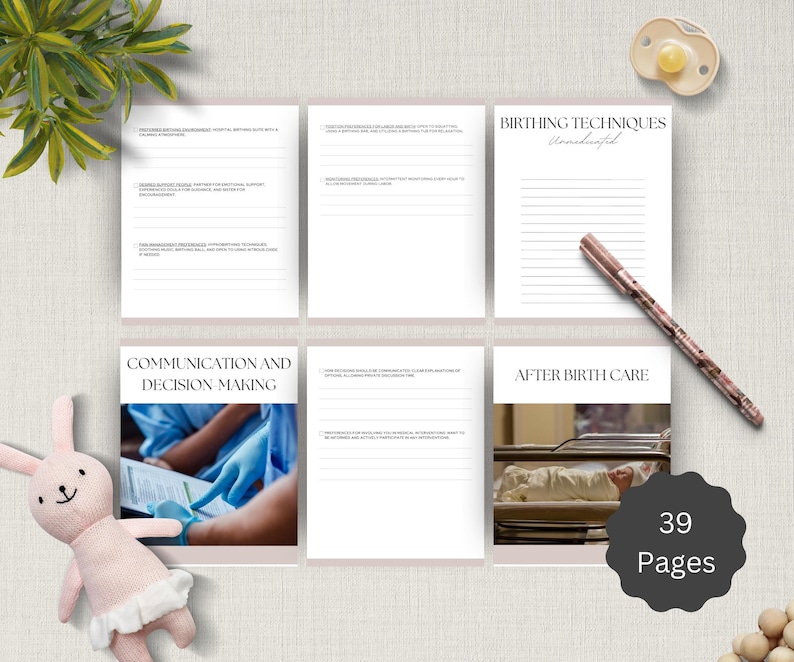 Birth Plan Template Printable, Natural Birth Plan, Editable, Custom ...