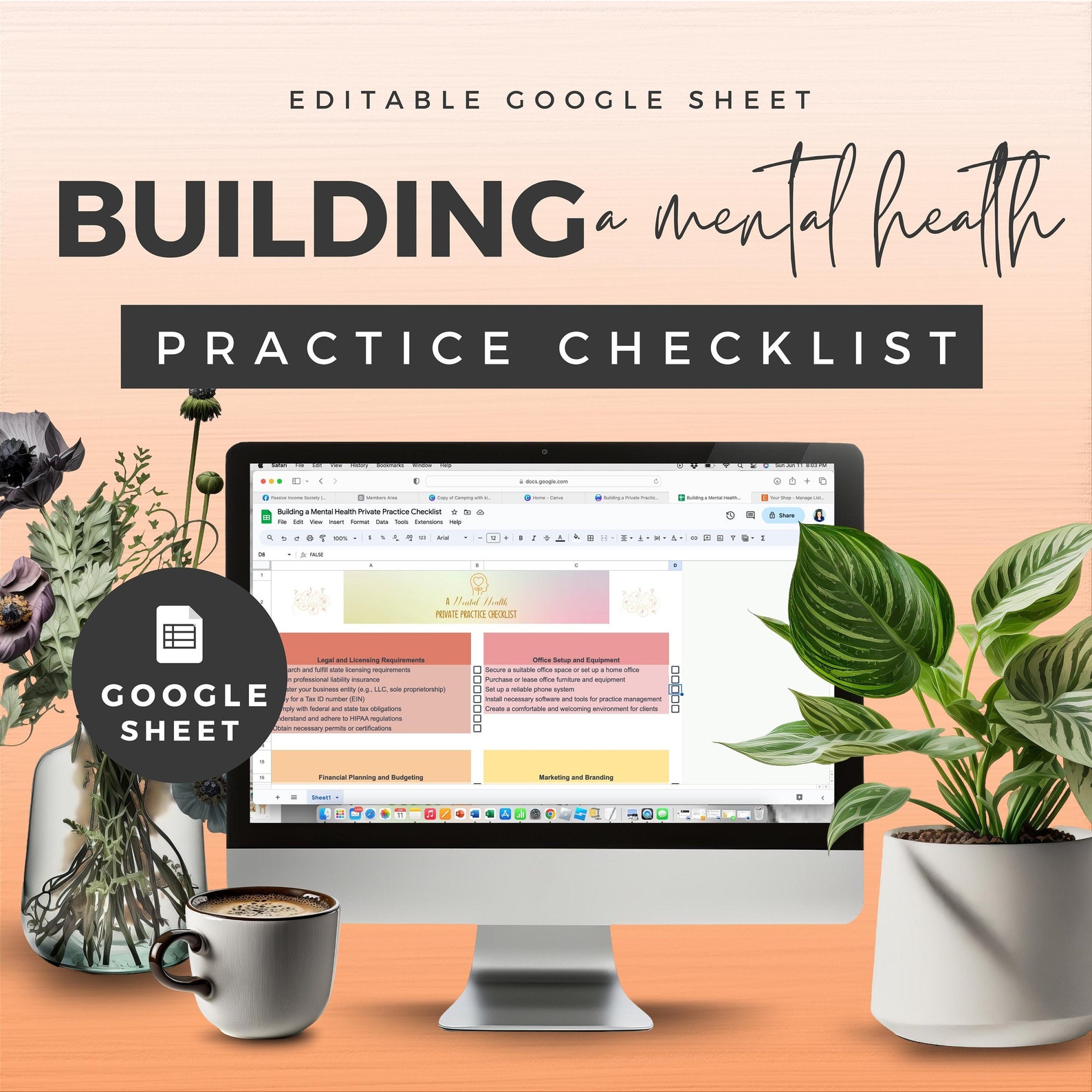 Mental Health Practice Building Checklist Template in Google Sheets ...