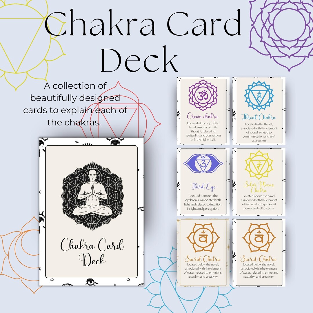 Chakra Cards Chakra Healing Chakra Information Chakra Card - Etsy