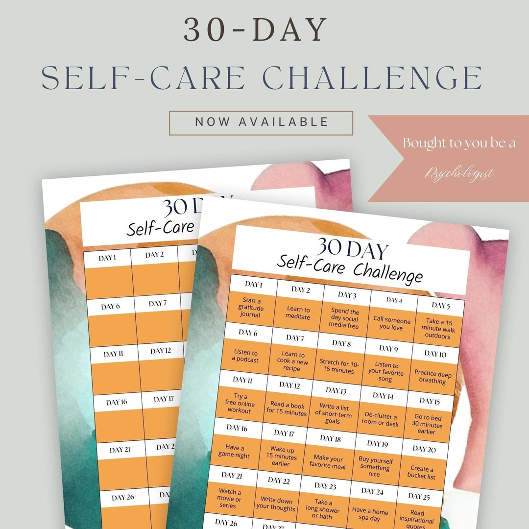 Self-care Printable I 30 Days of Self-care I Self-development I ...