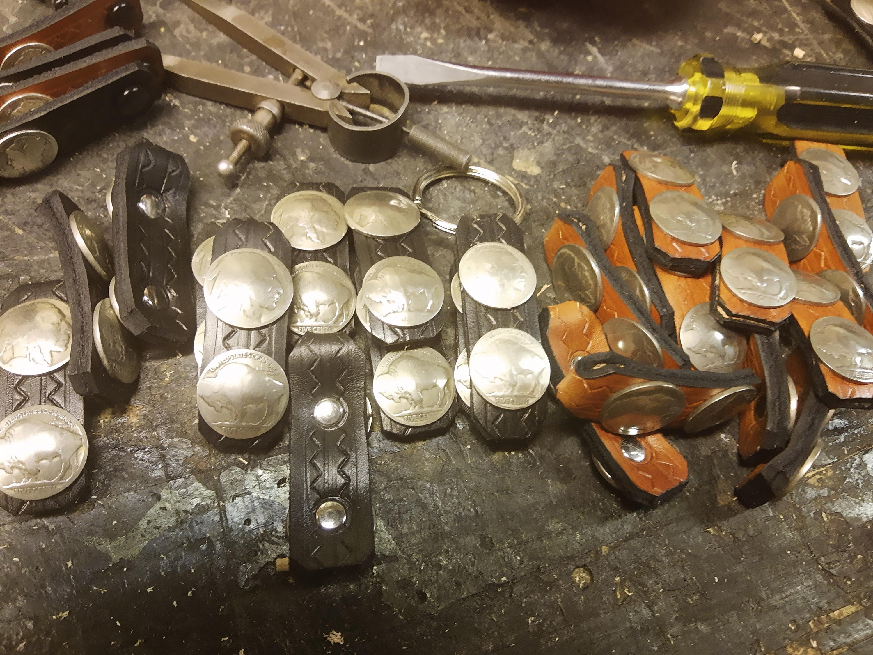 Vintage Nickel Double Coin Keychain - Etsy