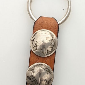 Vintage Nickel Double Coin Keychain - Etsy