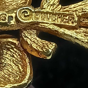 Vintage Boucher Gold Tone Brooch Numbered - Etsy