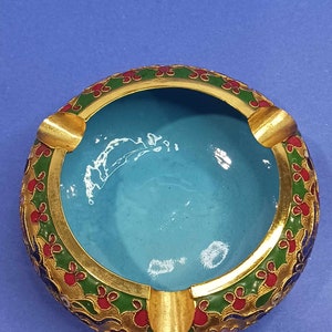 Vintage Multi-colored Cloisonne Enameled Ash Tray - Etsy