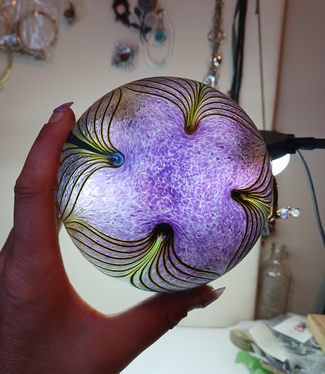 Vintage Robert Held Style Art Glass Orb, Ball Suncatcher - Etsy