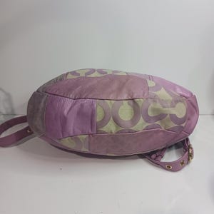 Vintage Hobo Patch Work Pink and White Canvas/leather Coach Purse - Etsy