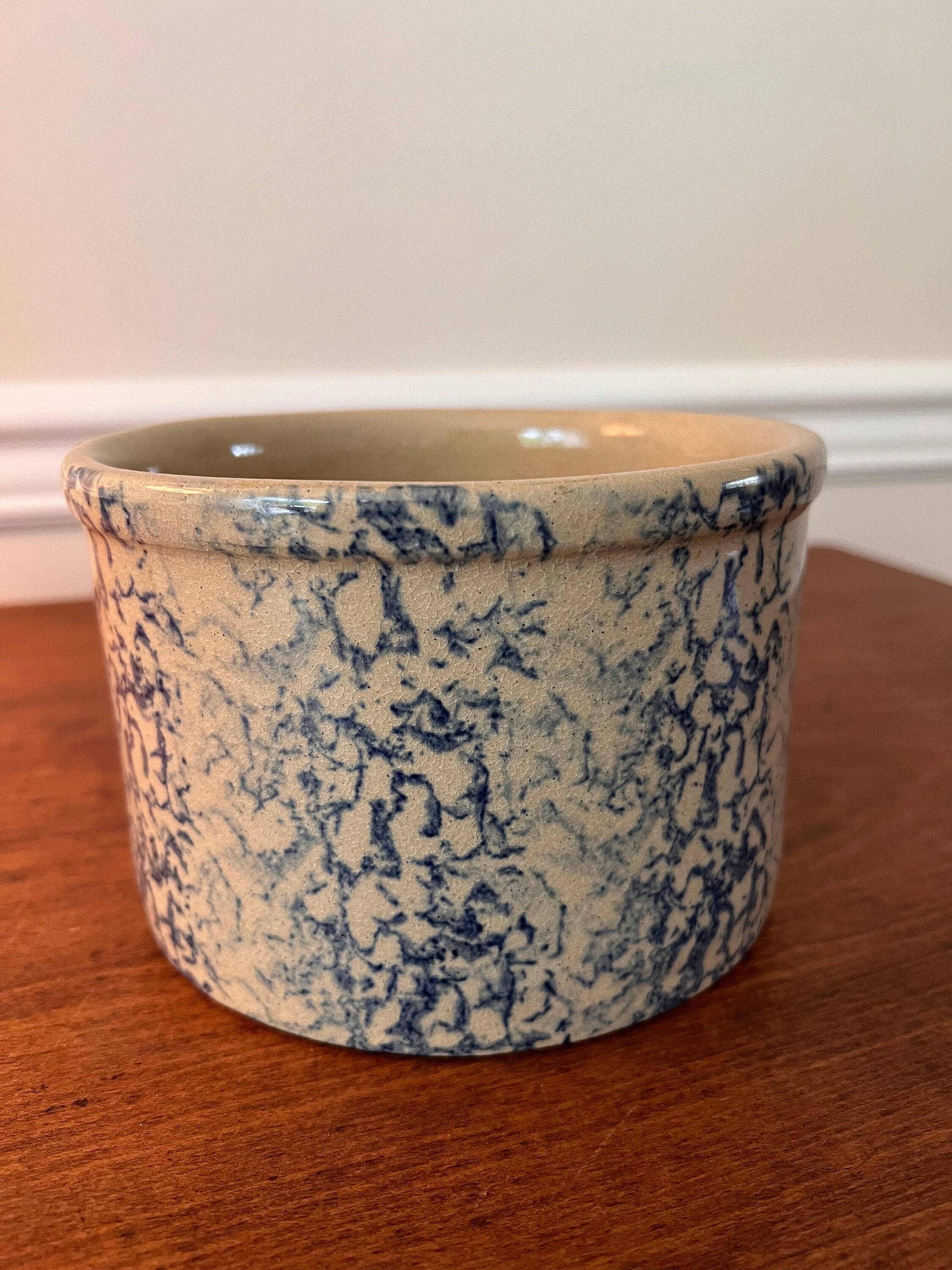 Robinson Ransbottom Pottery Blue Spongeware Crock - Etsy